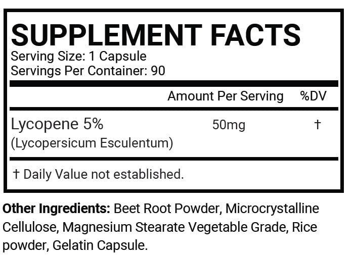 Lycopene capsules promote overall wellness
