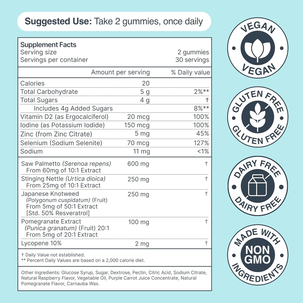 lycopene enriched prostate health gummies