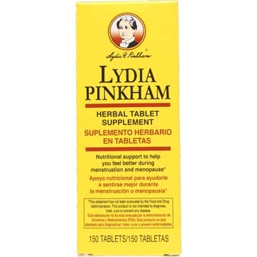 Lydia Pinkham herbal tablets for women