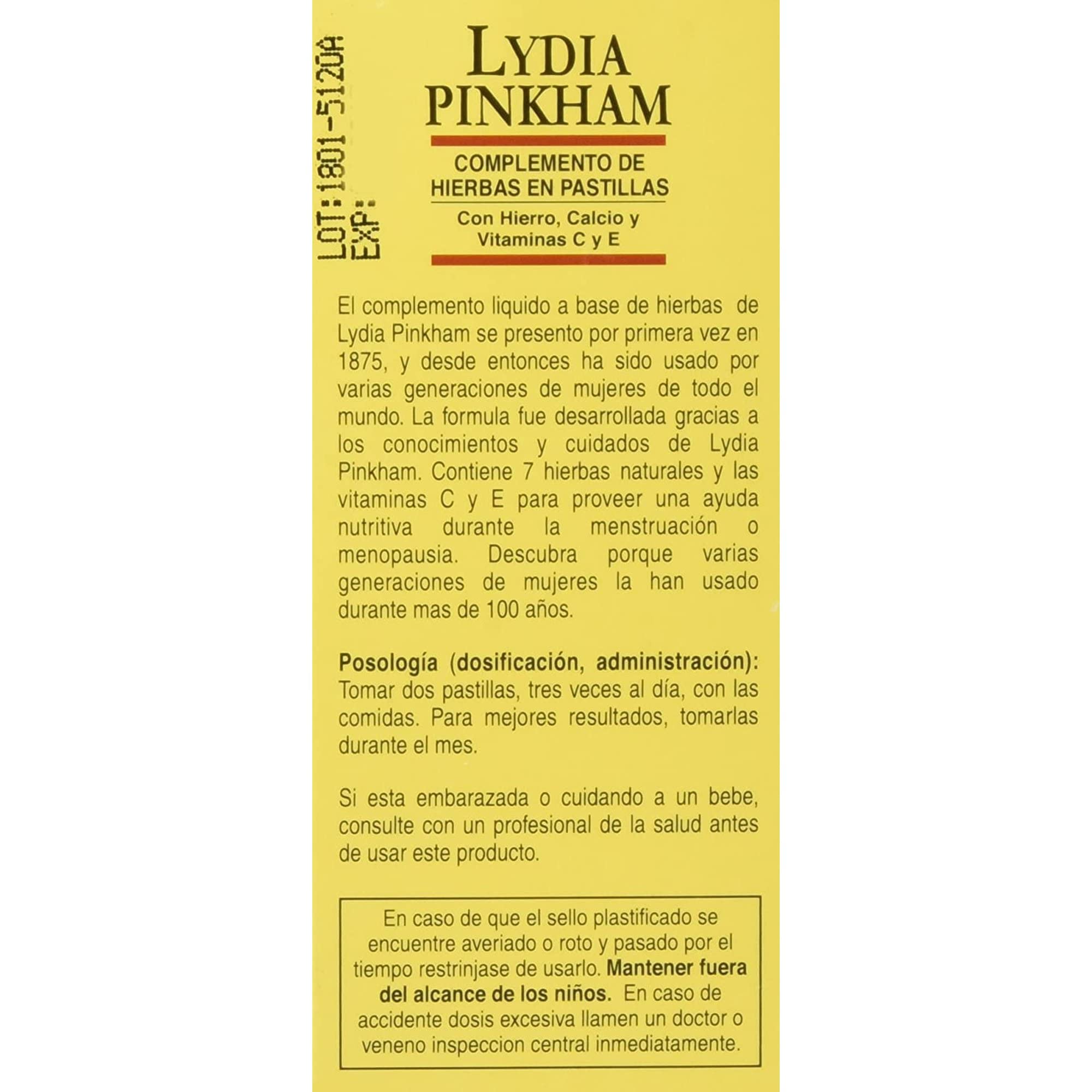 Lydia Pinkham Tablets for hormonal balance