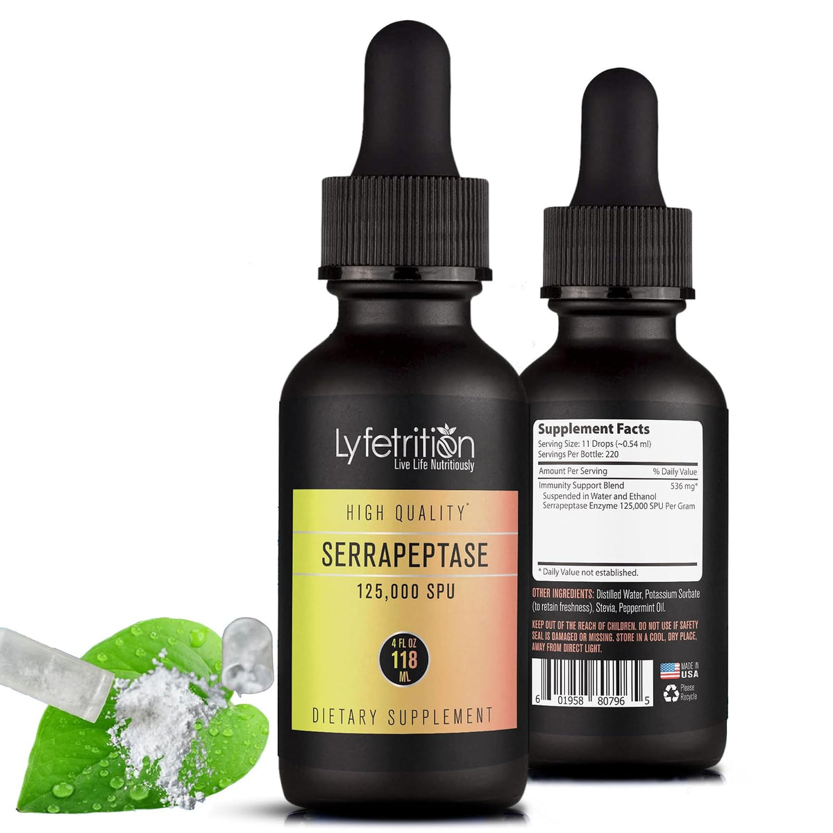 Lyfetrition Serrapeptase liquid supplement