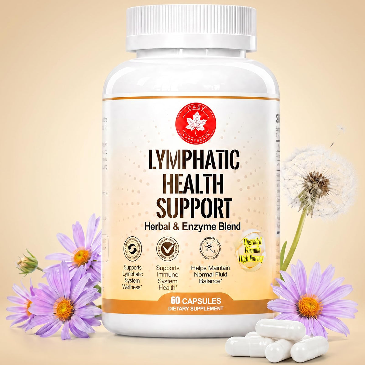 Lymphatic drainage capsules for wellness