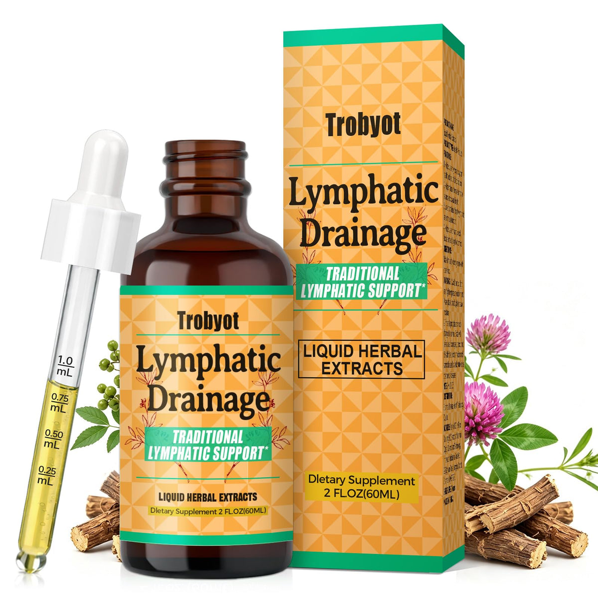 Lymphatic drainage drops for wellness