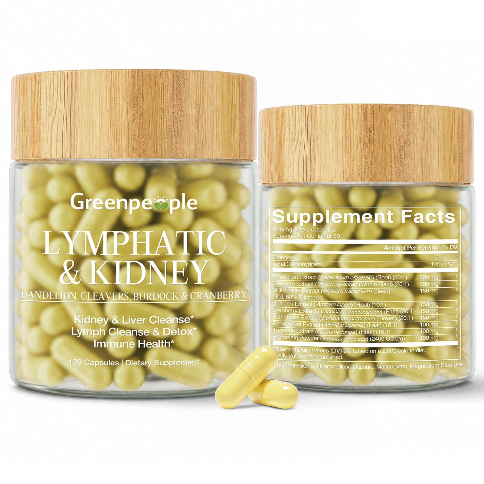 Lymphatic drainage herbal capsules
