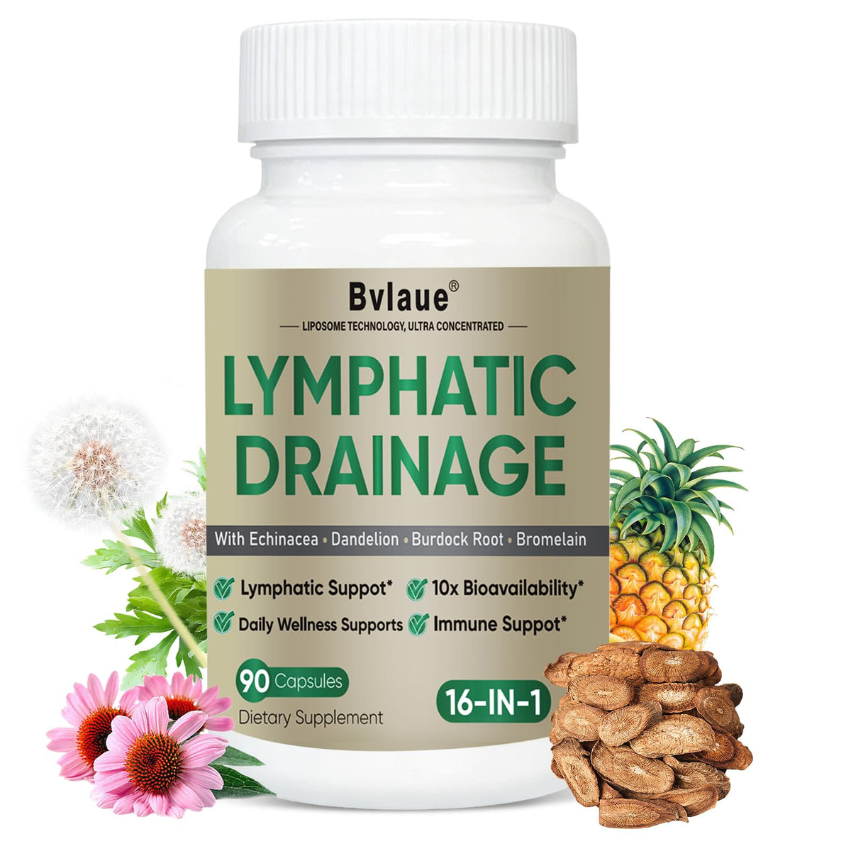 Lymphatic drainage herbal supplement