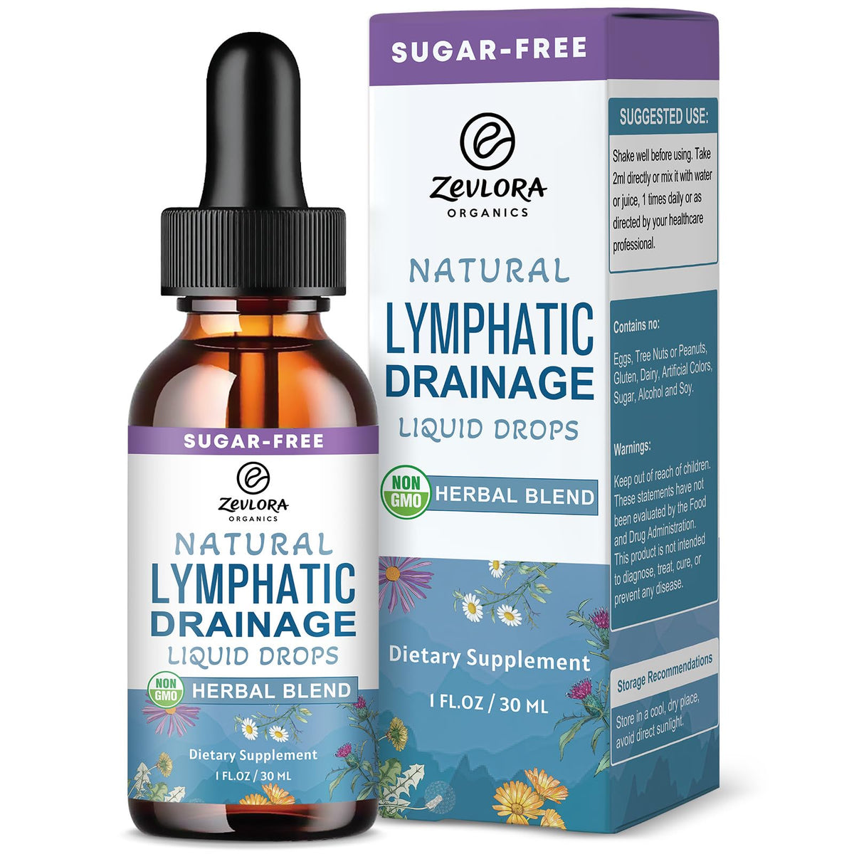 Lymphatic drainage herbal support drops