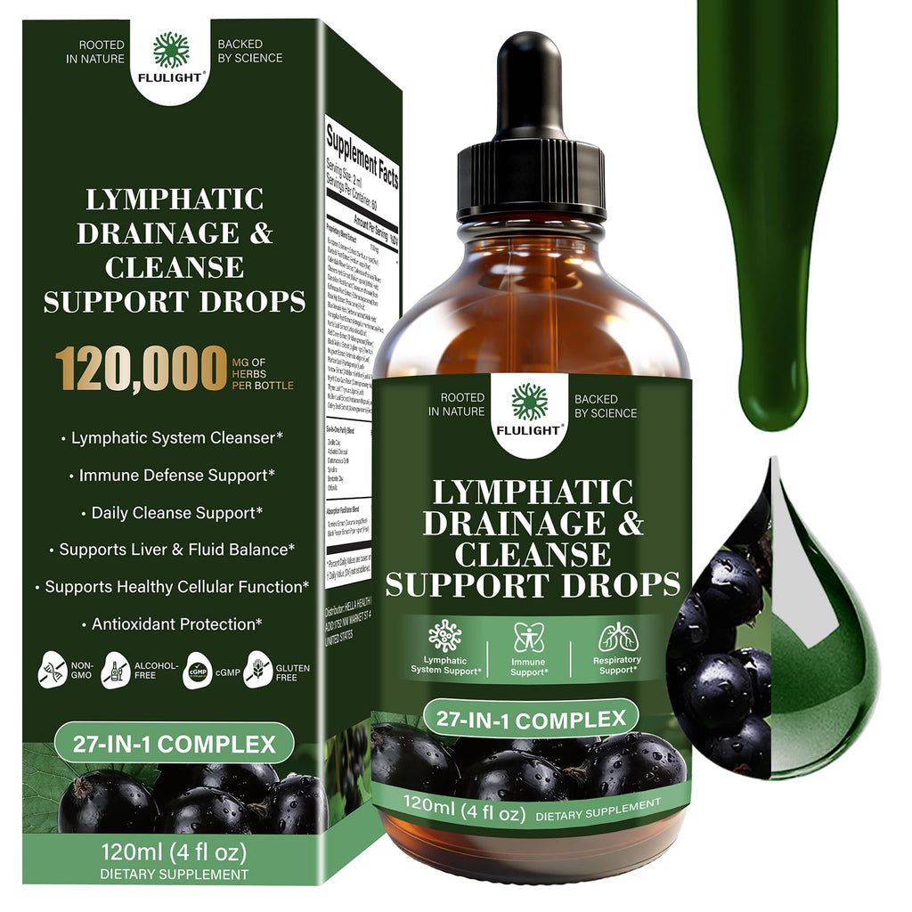 Lymphatic drainage support drops