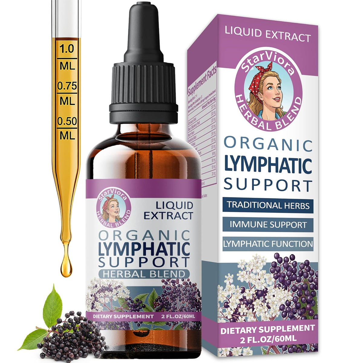 Lymphatic support drops with echinacea