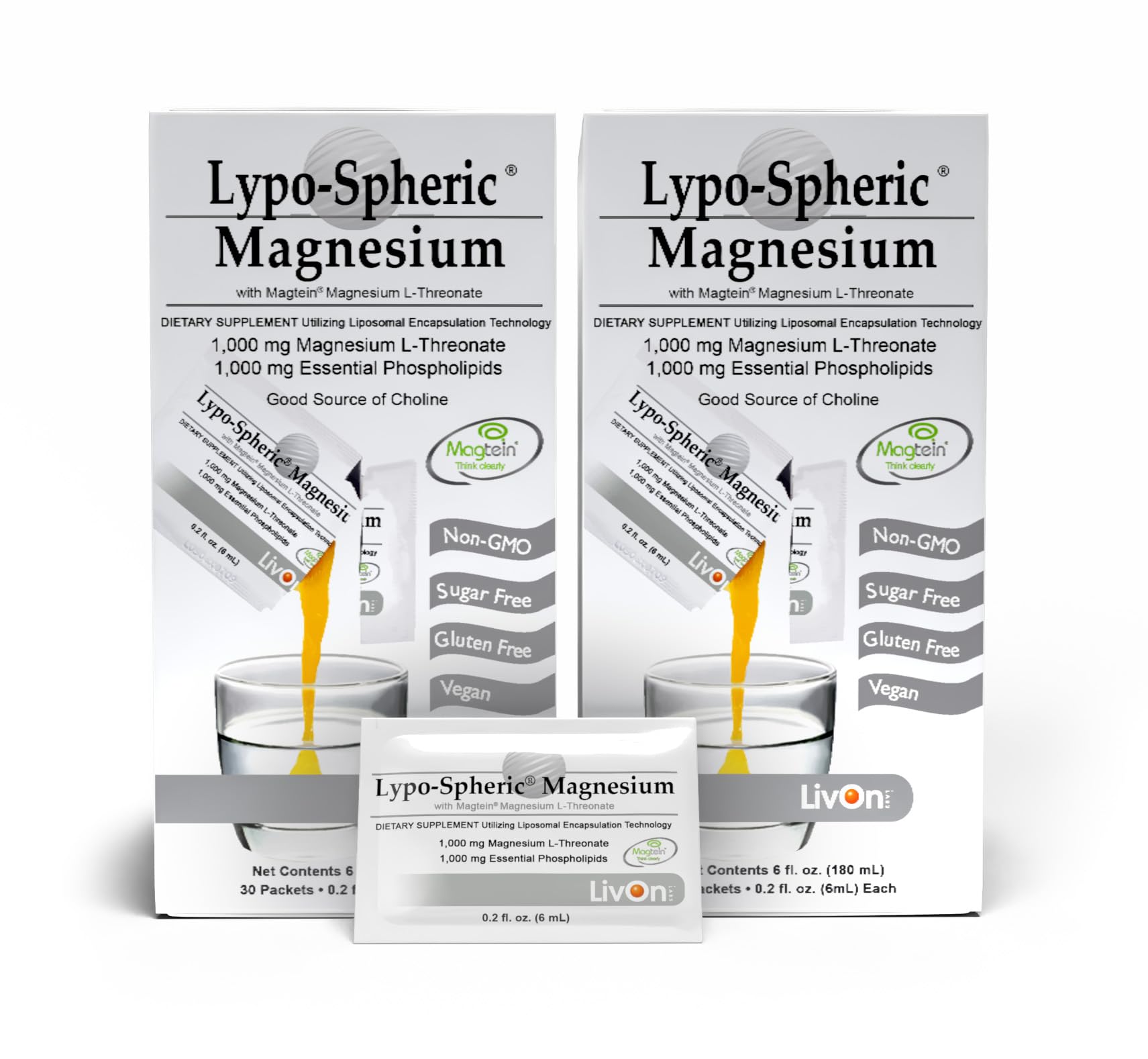 Lypo-Spheric magnesium supplement packets