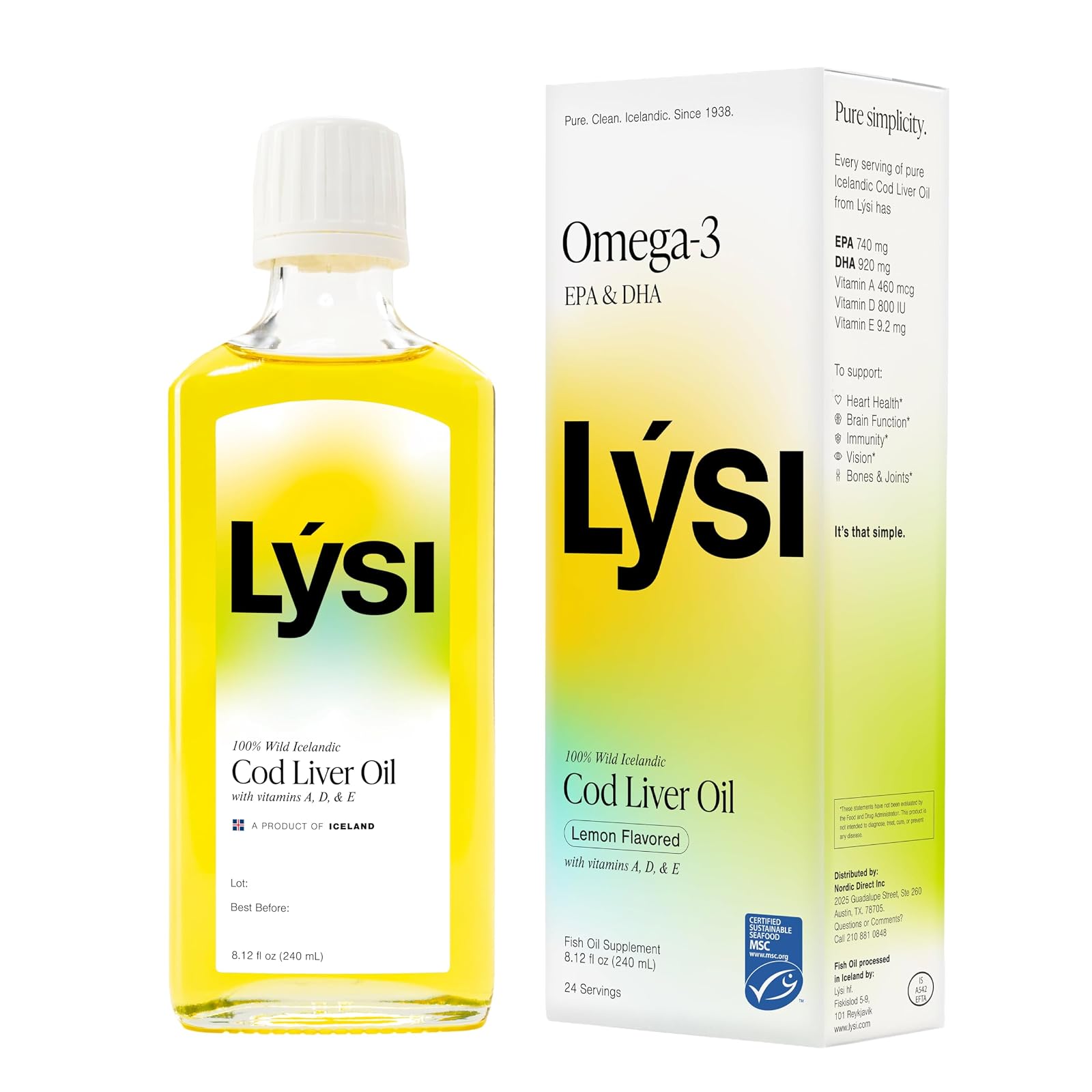 LYSI cod liver oil liquid