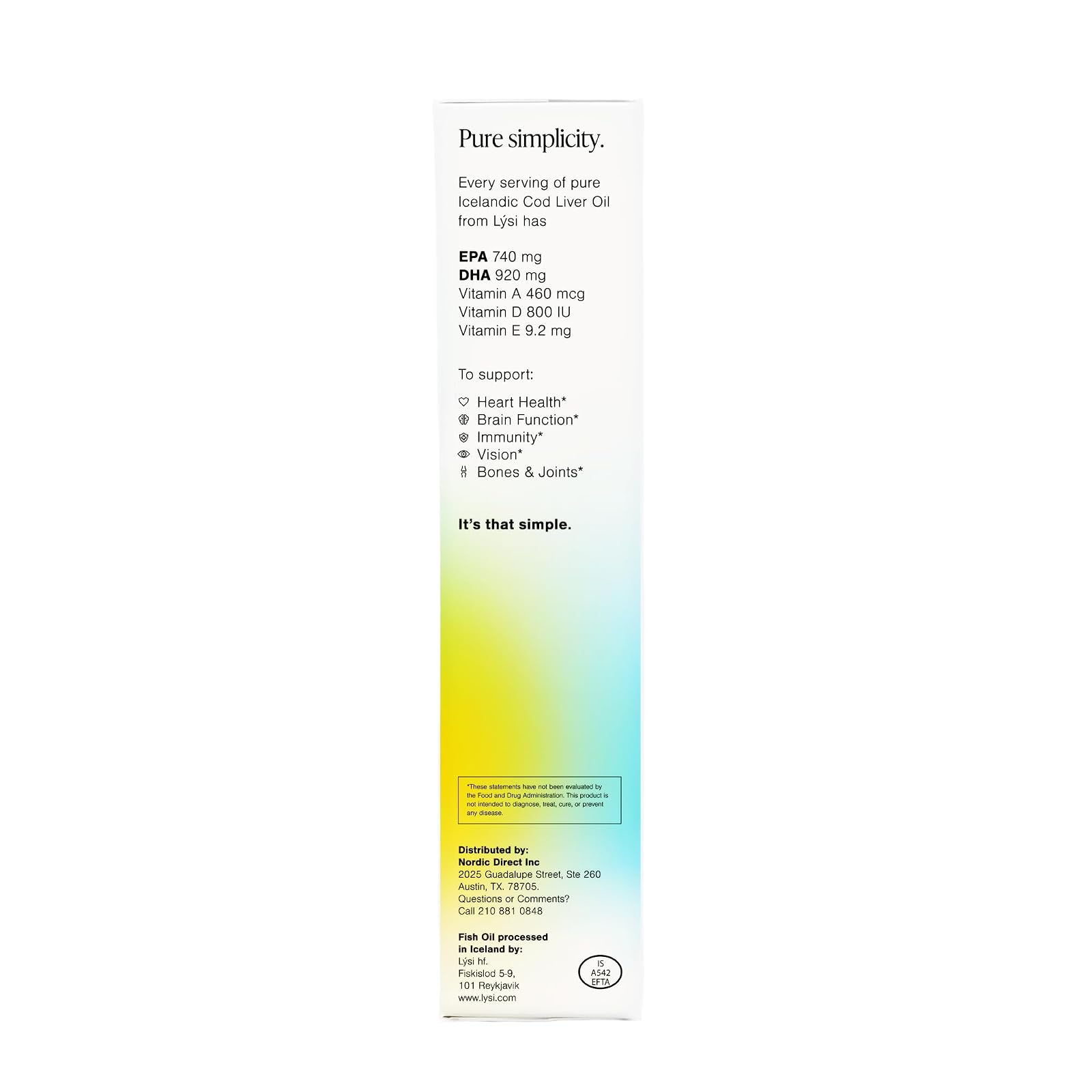 LYSI liquid cod liver oil supplement
