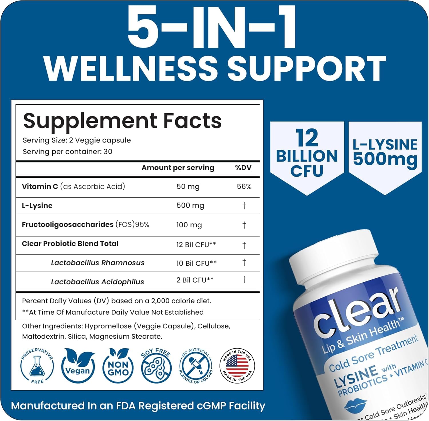 Lysine 90 capsules for daily use