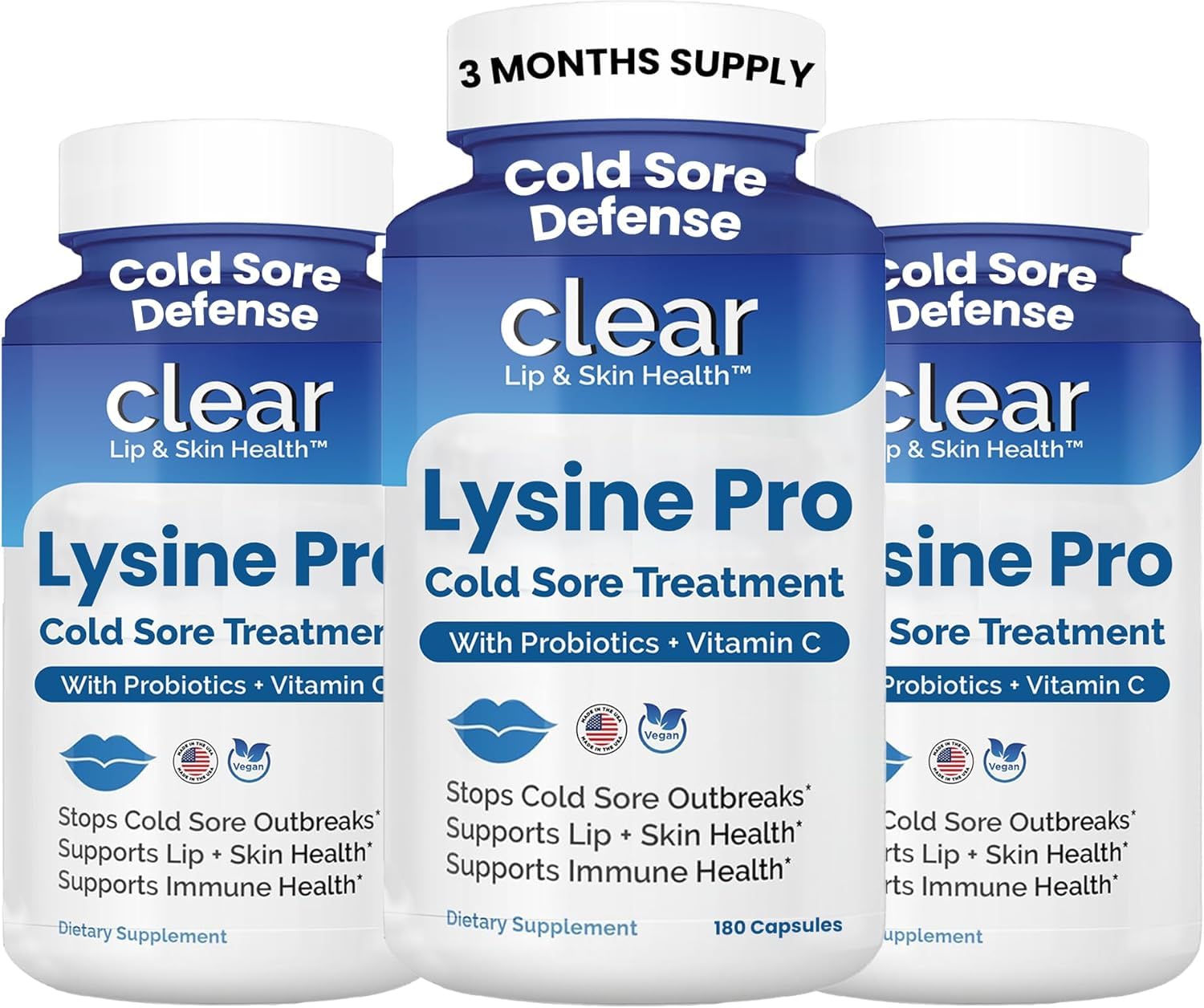 Lysine cold sore relief capsules
