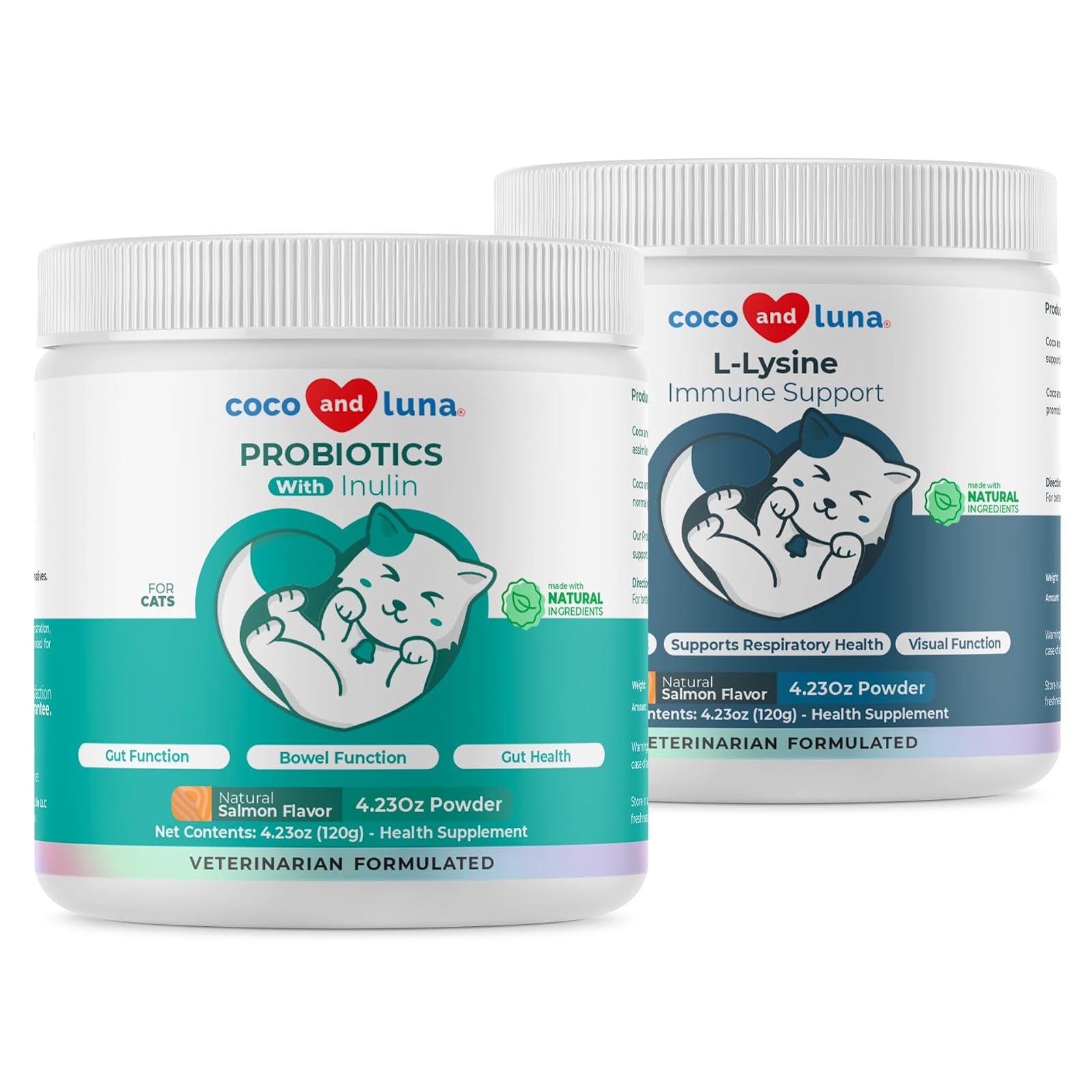 Lysine probiotics for healthy cats