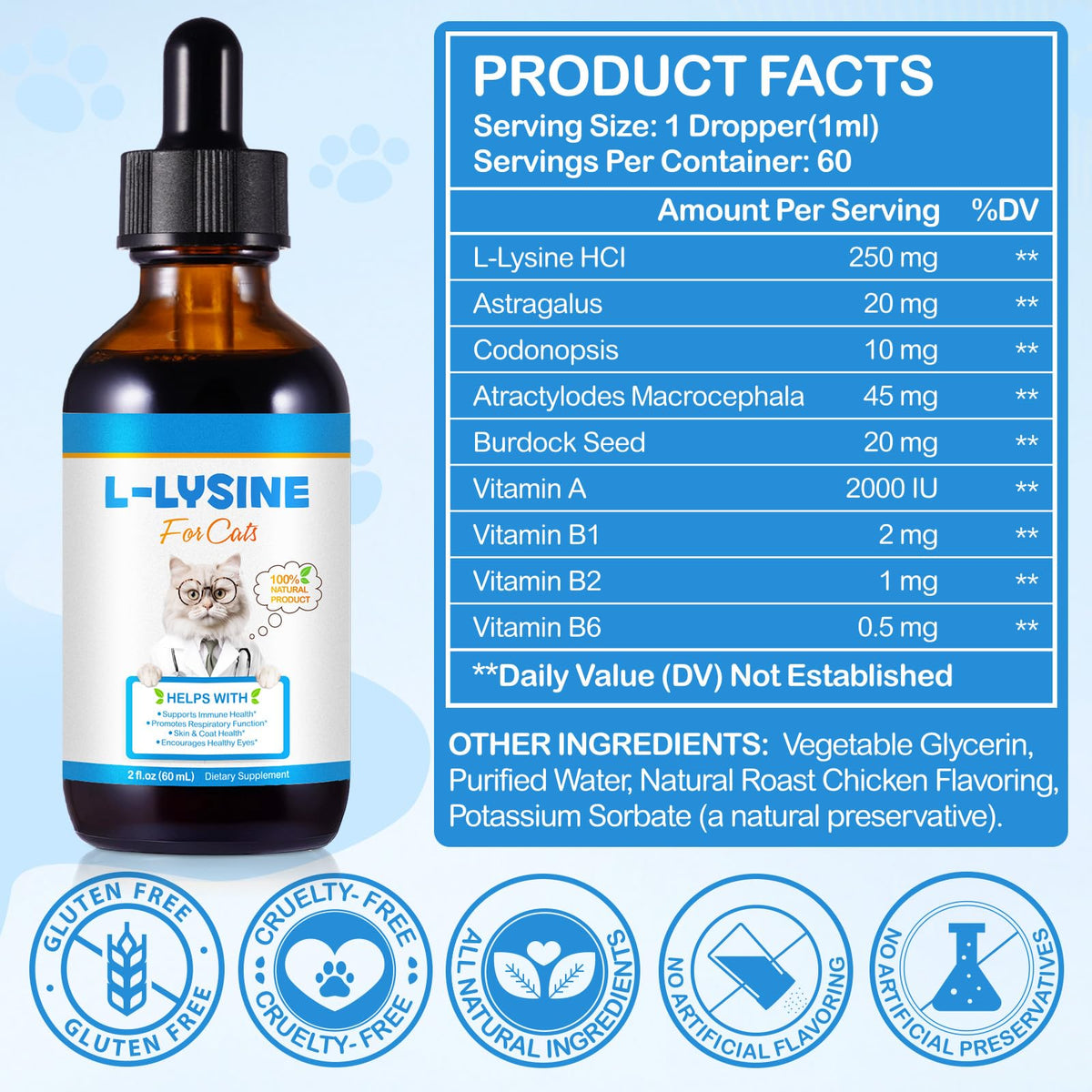 Lysine respiratory health for cats