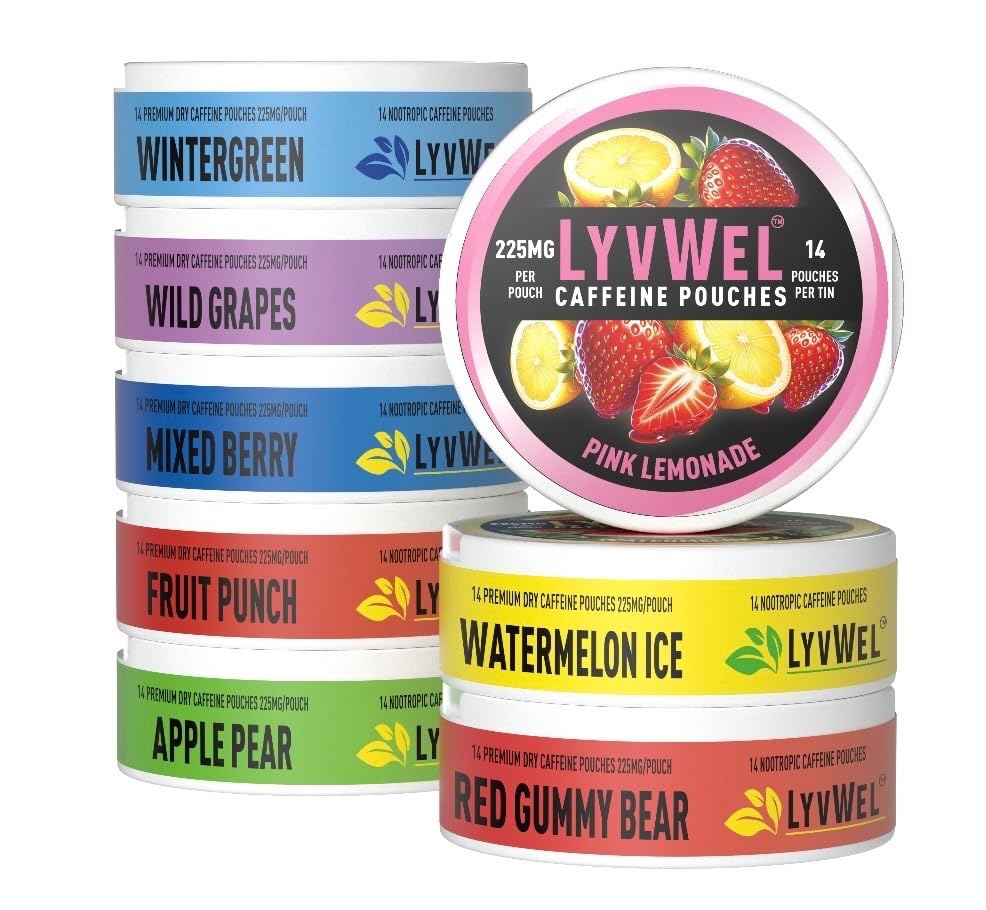 LyvWel caffeine pouches for energy
