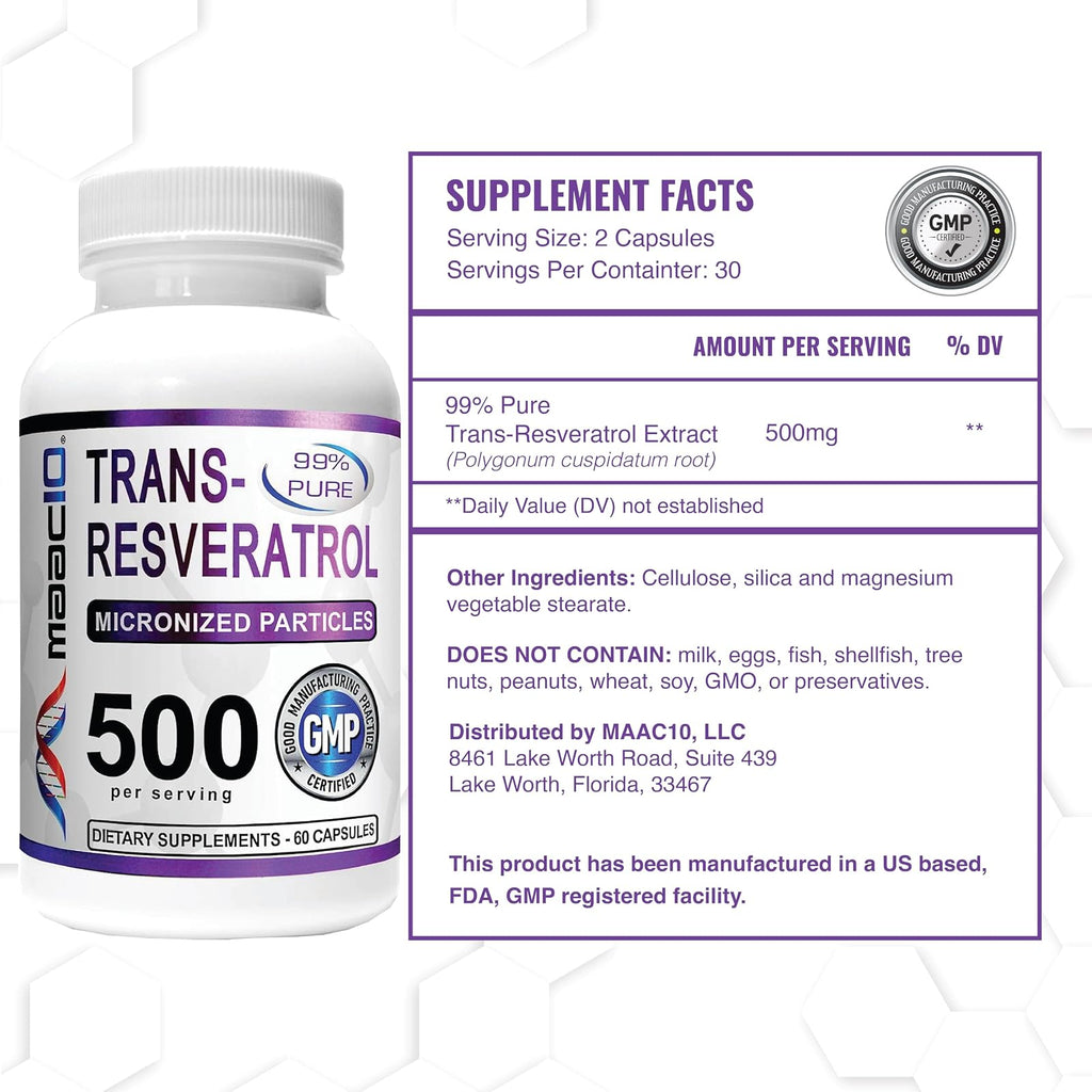 MAAC10 Trans Resveratrol immune support