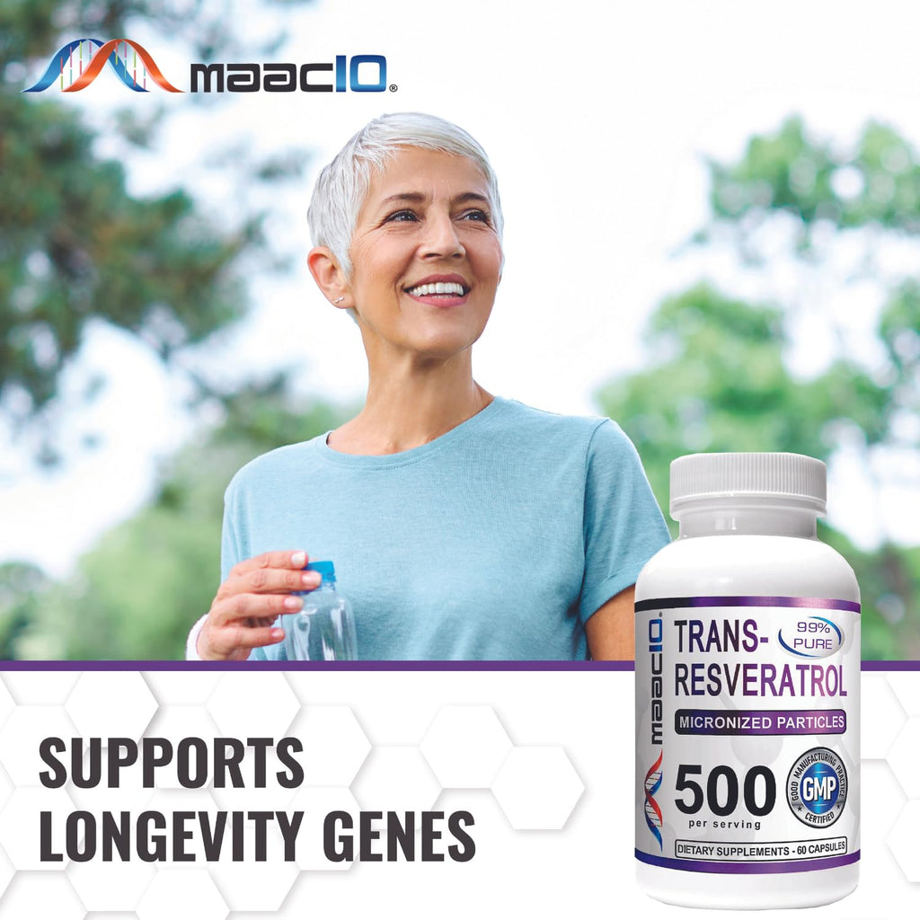 MAAC10 Trans Resveratrol supports healthy skin