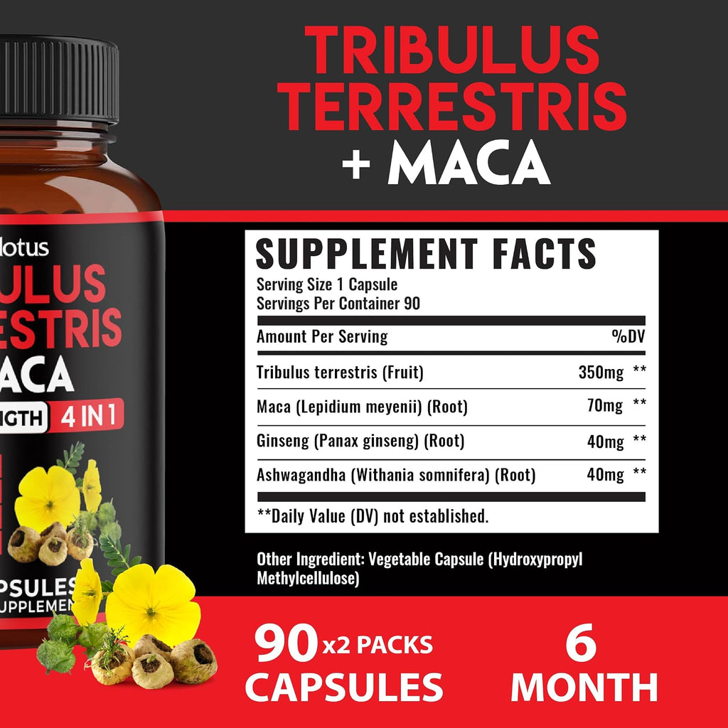 Maca and Ashwagandha herbal supplement benefits