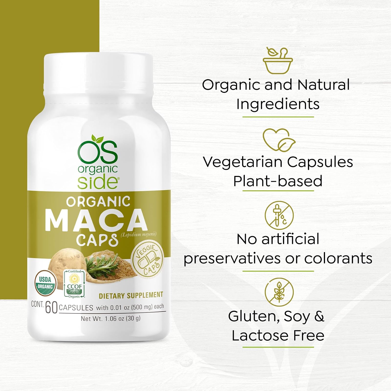 Maca capsules for hormonal balance