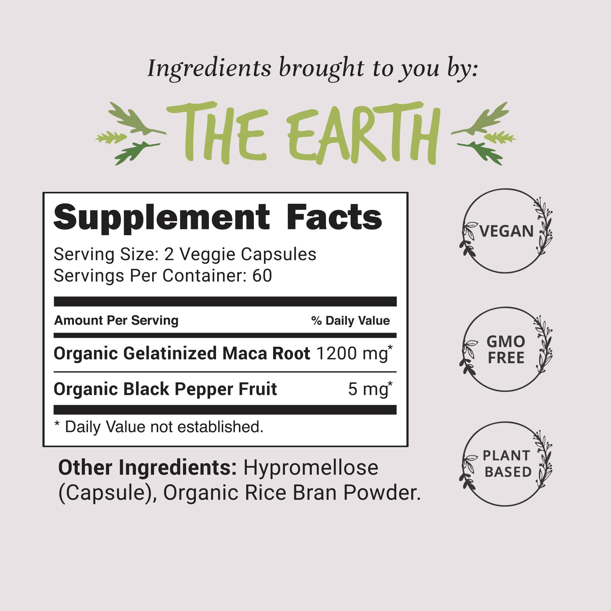 Maca capsules for hormonal balance