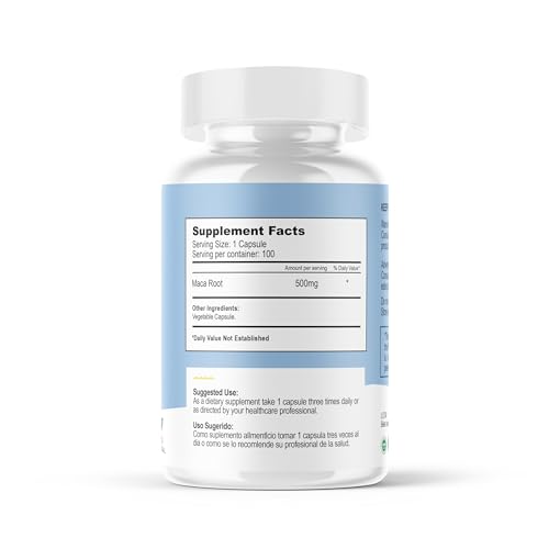 Maca capsules for overall wellness