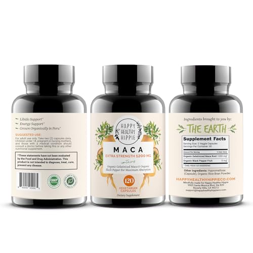 Maca capsules for overall wellness