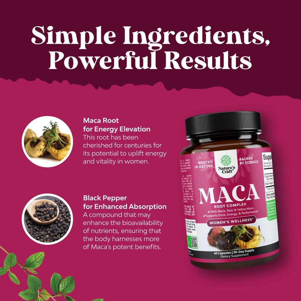 Maca capsules support hormonal balance