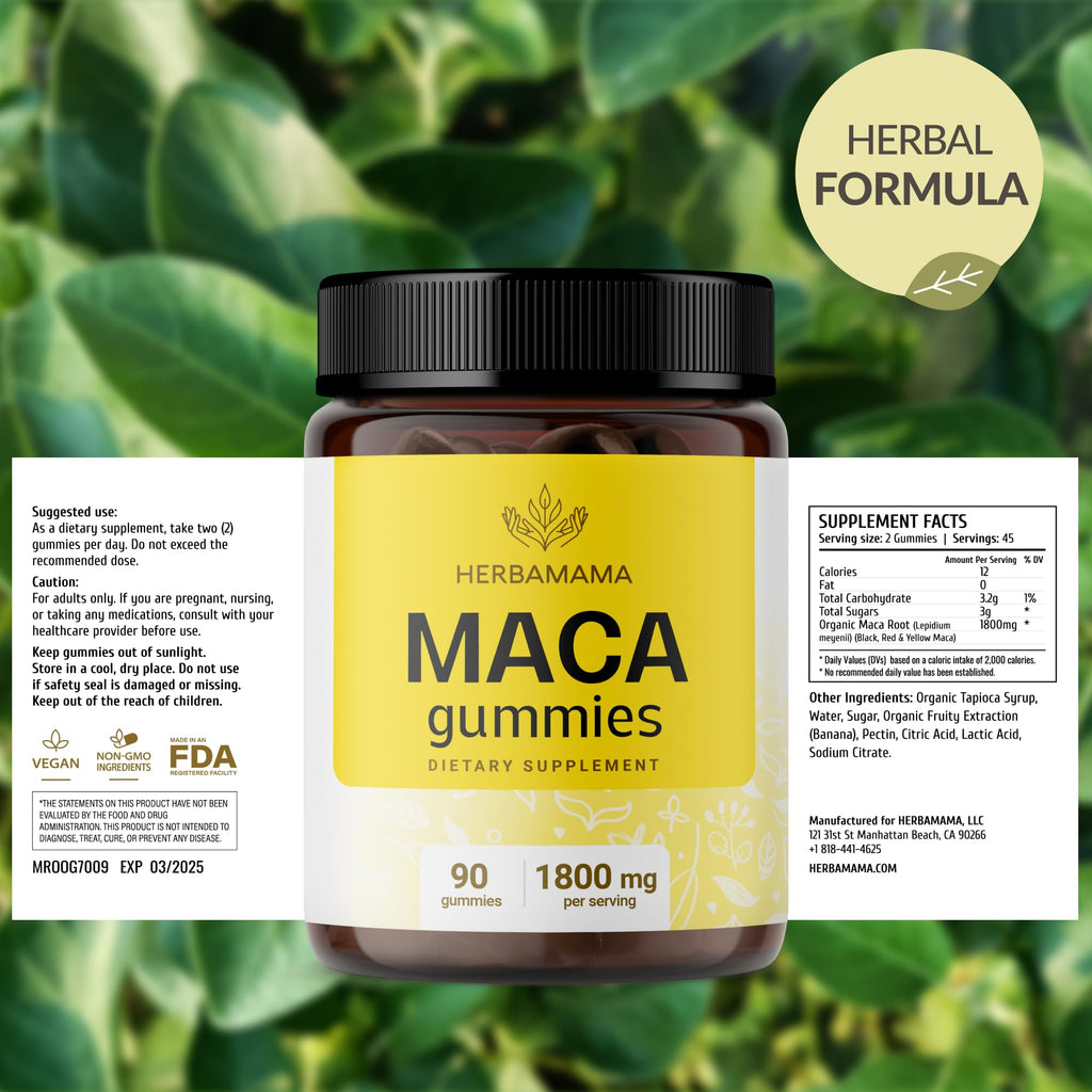 Maca gummies for improved focus
