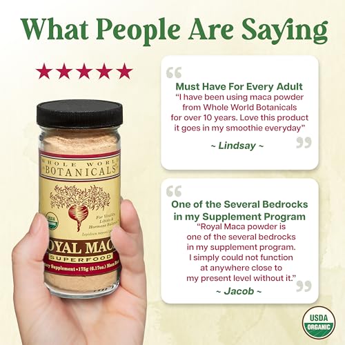 Maca powder for balanced energy levels