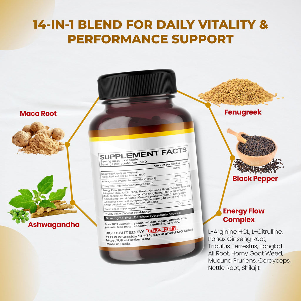 Maca root blend with ginseng