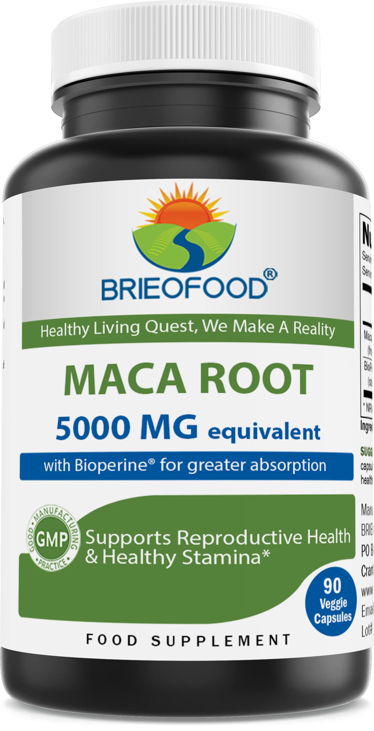 Maca root blended vitamin supplements
