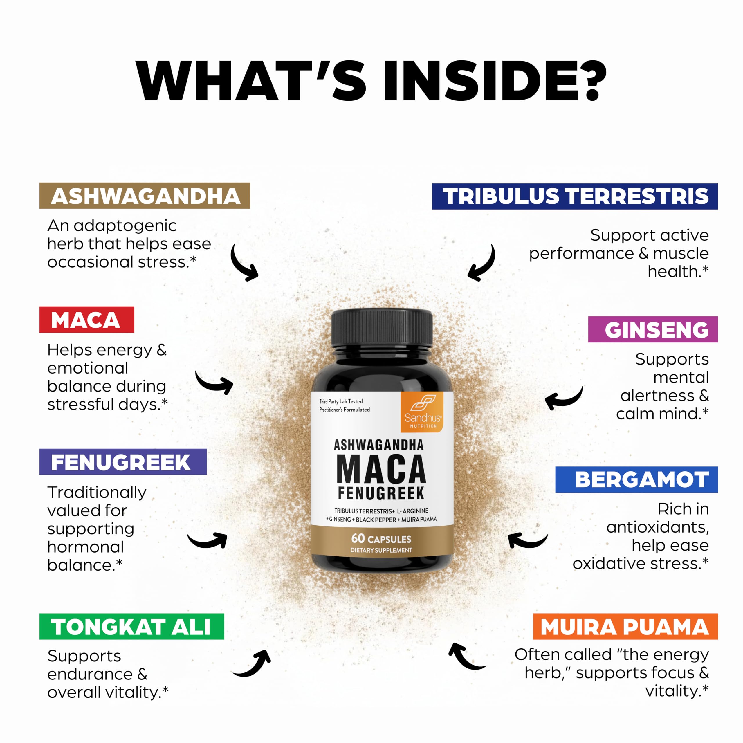 Maca root capsules for energy boost