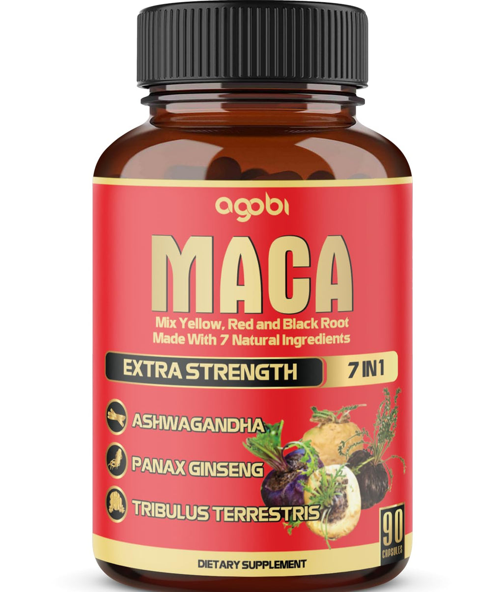 Maca root capsules for energy boost