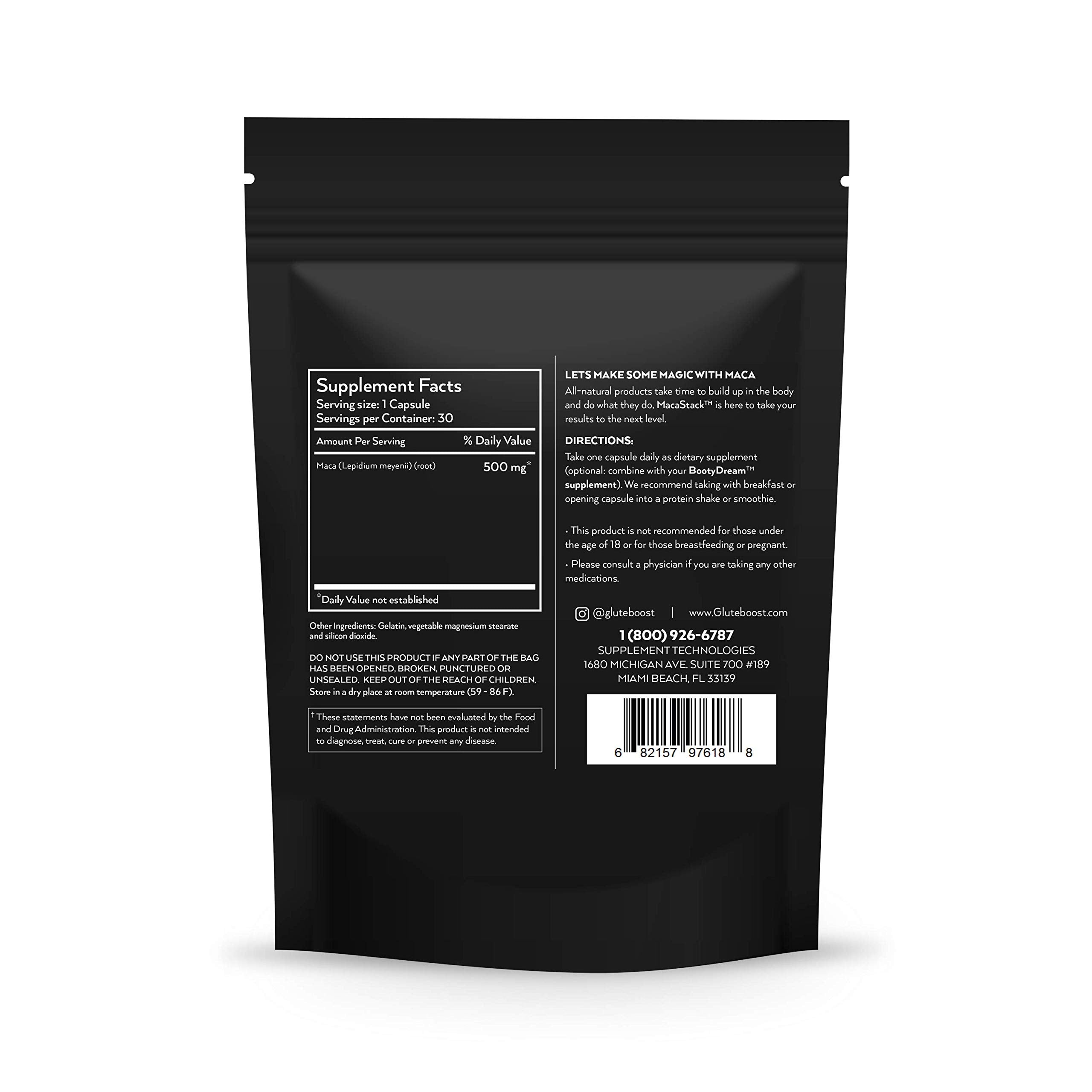 Maca root capsules for menopause support