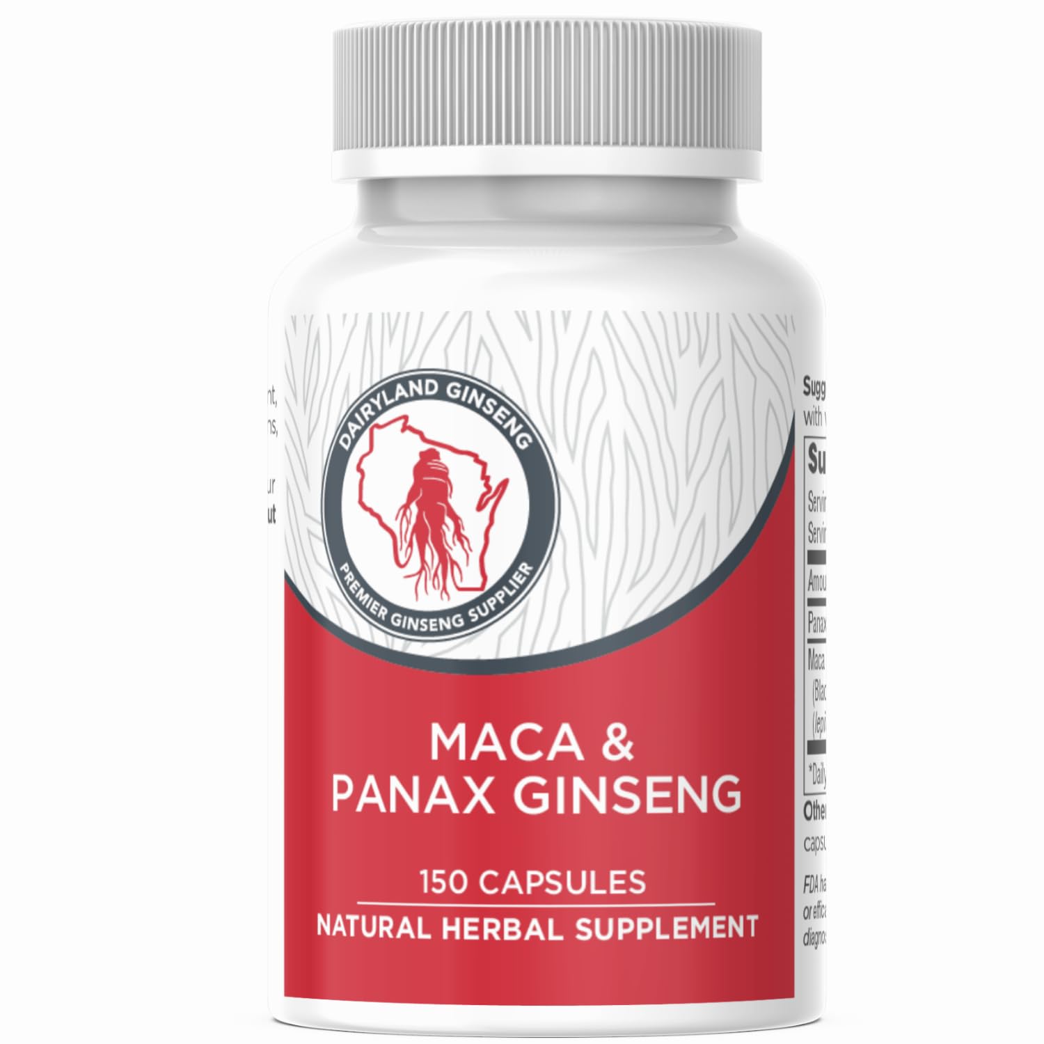 Maca root capsules for vitality