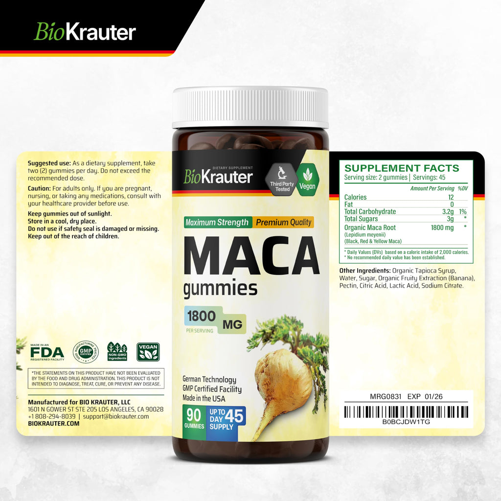 Maca root for active lifestyle