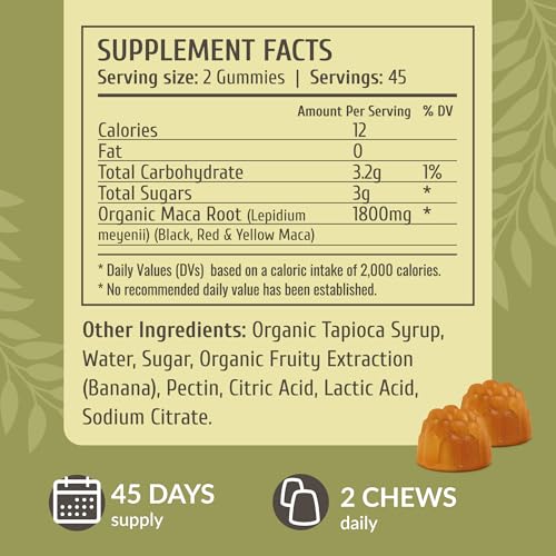 Maca root gummies for natural boost