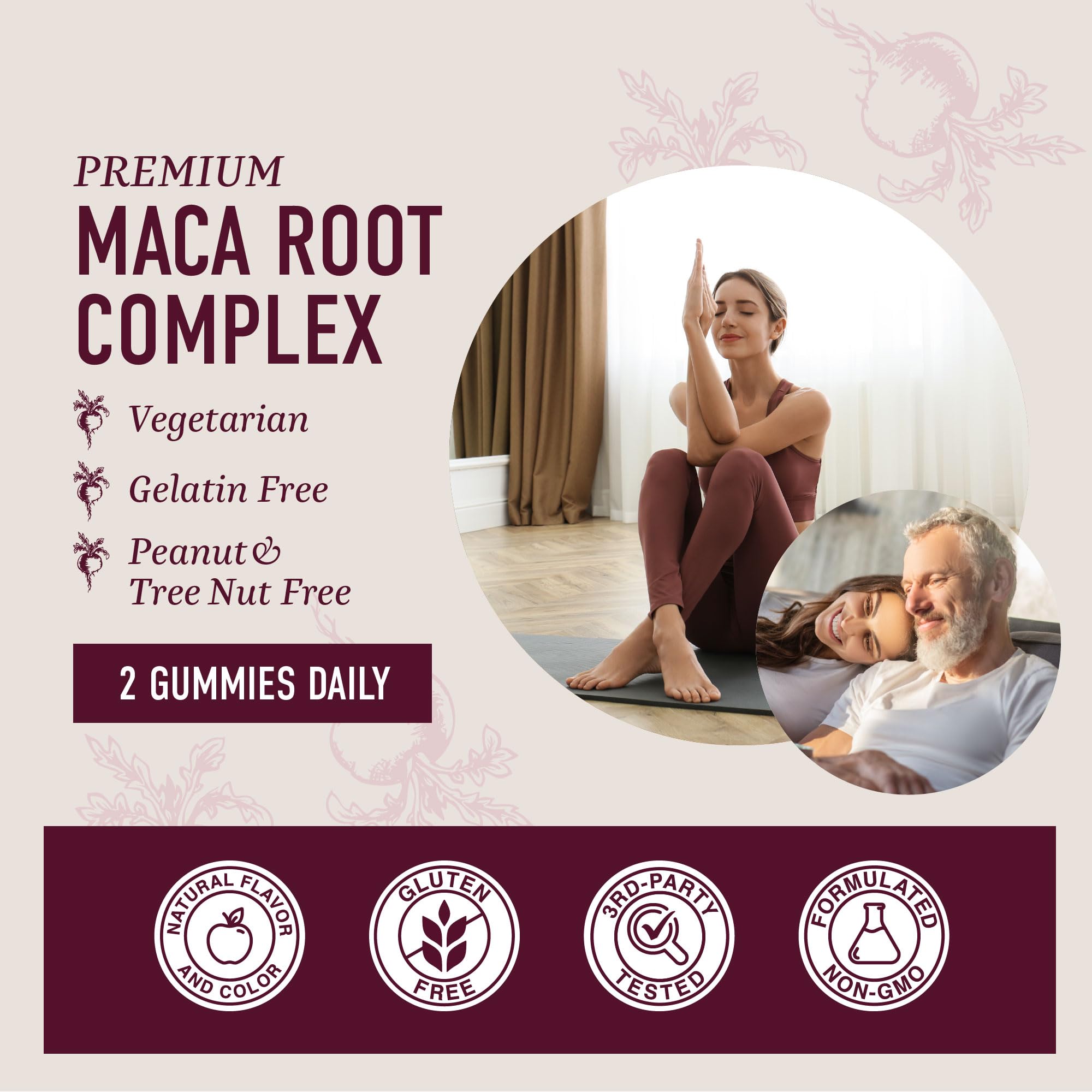 Maca root gummies for women's health