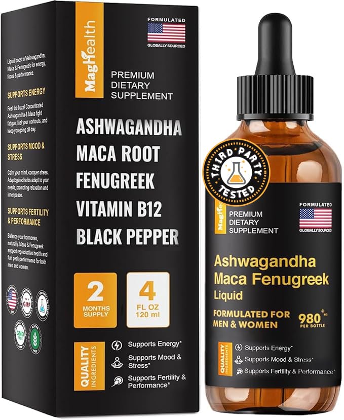 Maca root liquid drops for energy
