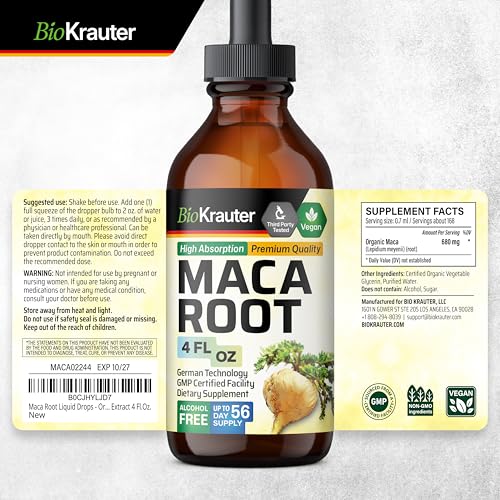 Maca root liquid for optimal health benefits