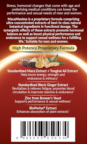 MacaMaxima with Tongkat Ali benefits
