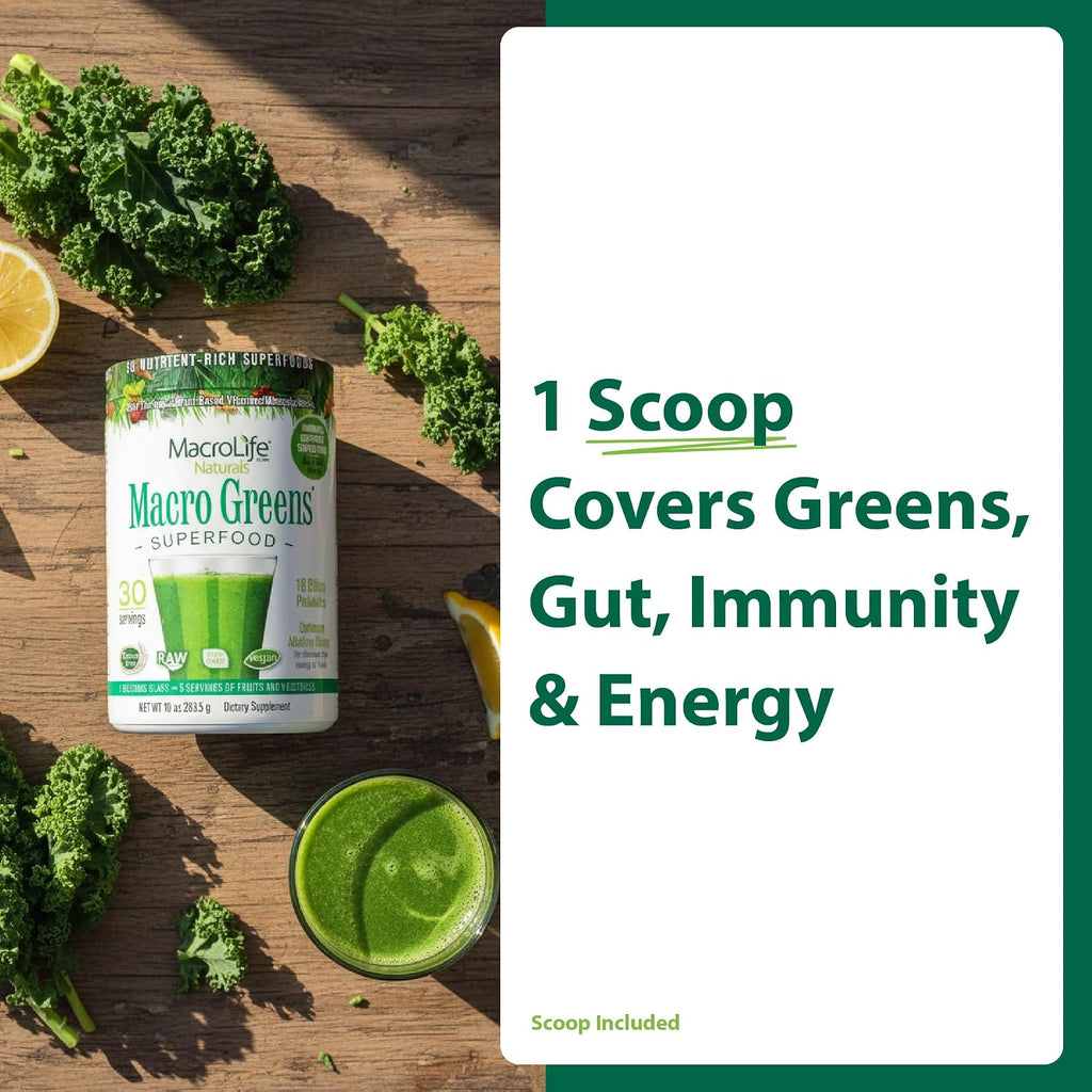 MacroLife Naturals greens for active lifestyle
