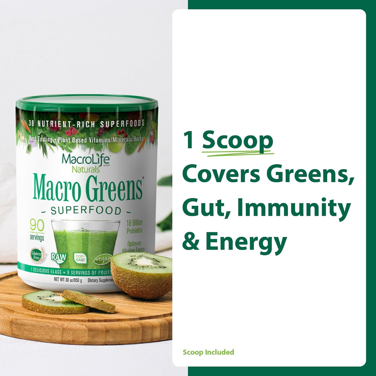 MacroLife Naturals greens for detox support