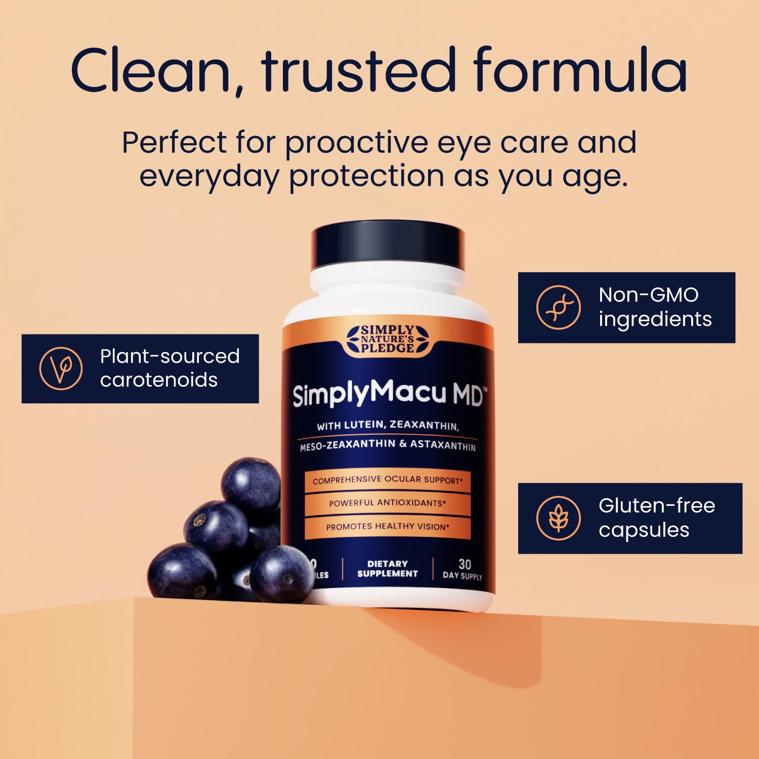 Macu MD vitamins for vision support