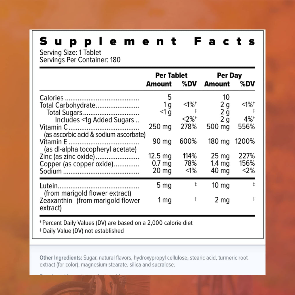 Macular health support with blended vitamins