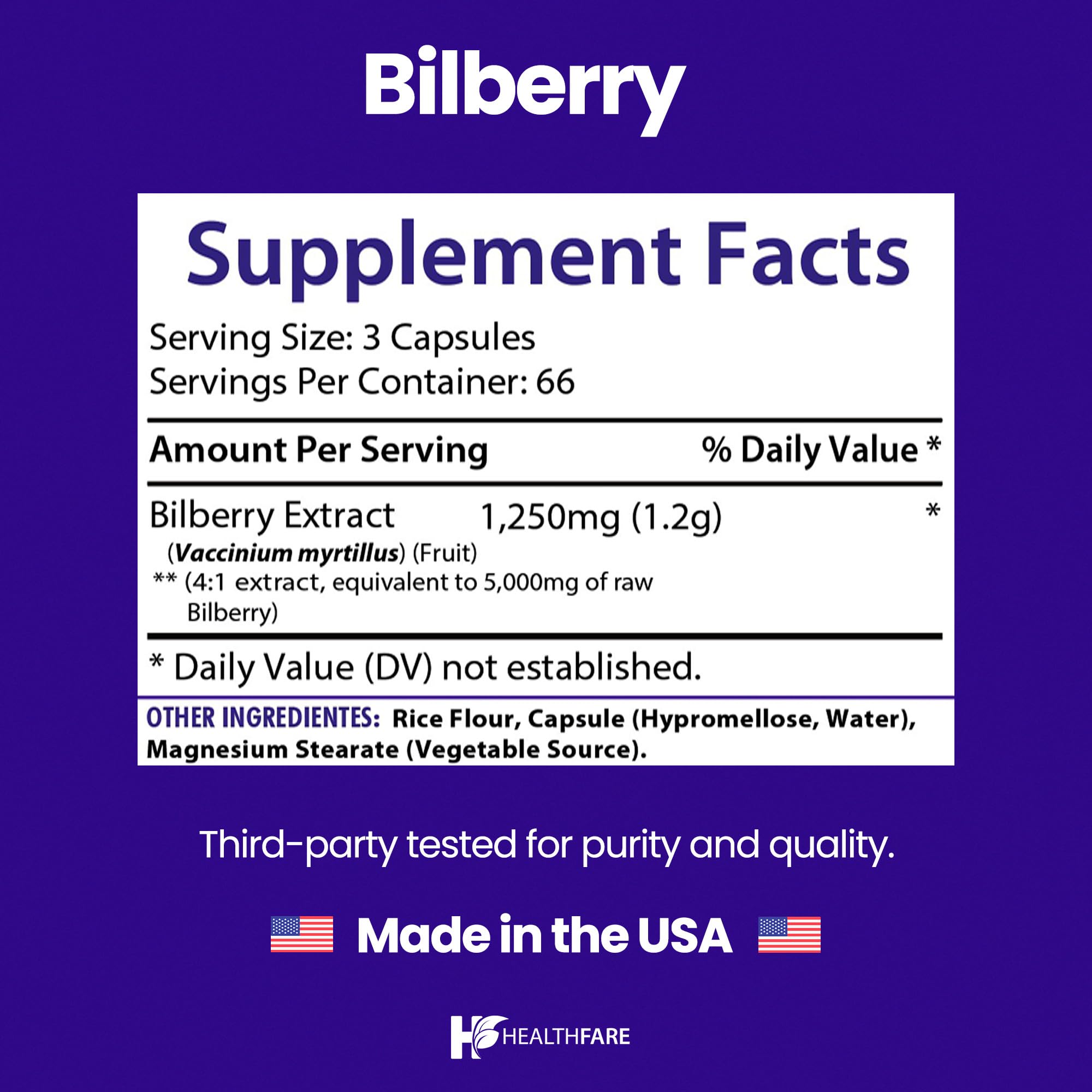 made in Canada bilberry extract