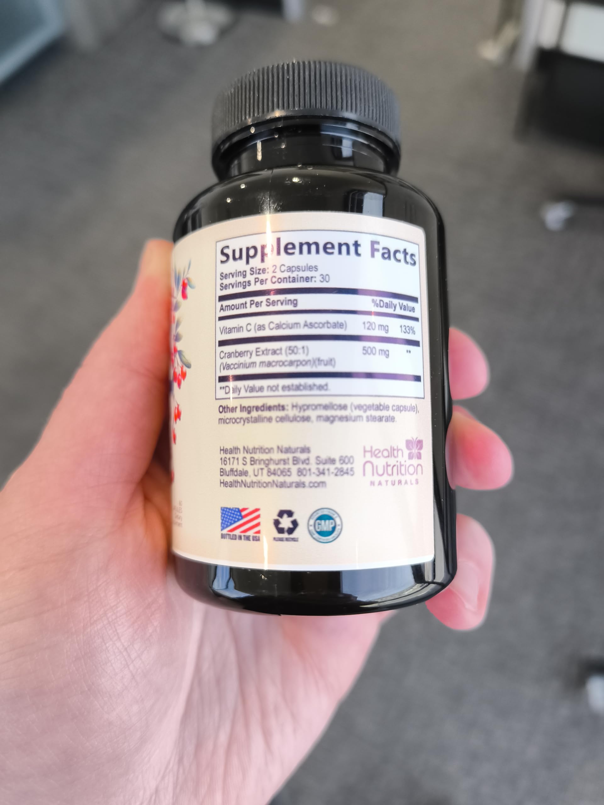 Made in Canada cranberry supplement