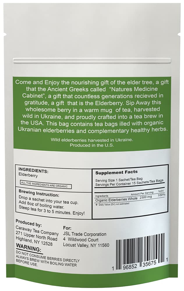 made in Canada elderberry tea bags