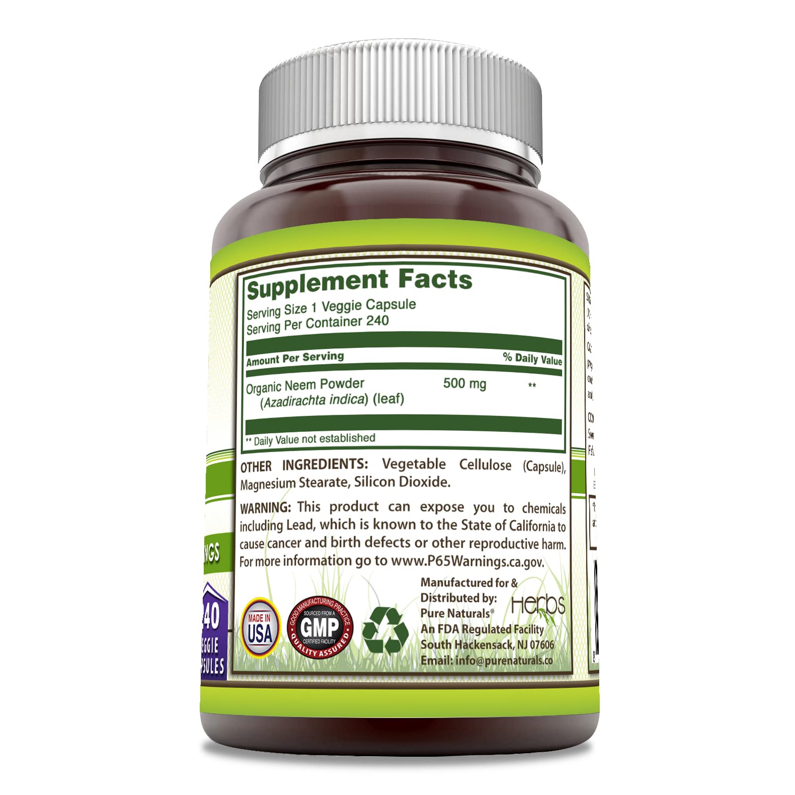 made in Canada neem capsules